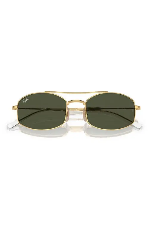 Ray-ban 54mm Oval Sunglasses - Gold Flash