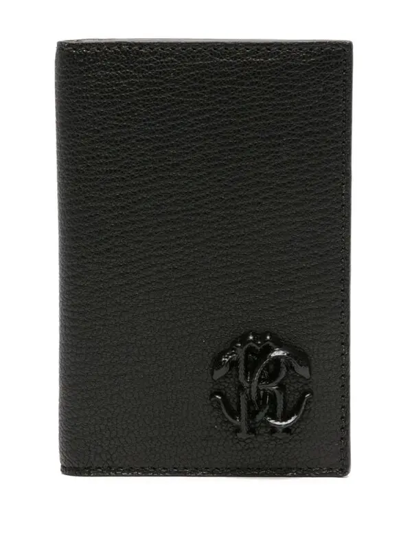 Roberto Cavalli Rc-plaque Bi-fold Cardholder - Black