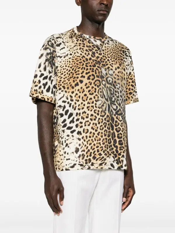 Roberto Cavalli Jaguar-print Cotton T-shirt