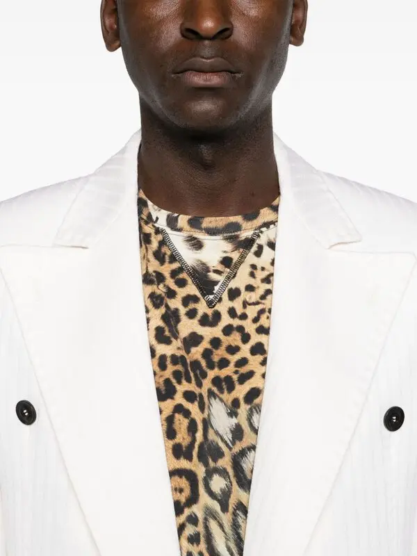 Roberto Cavalli Jaguar-print Cotton T-shirt