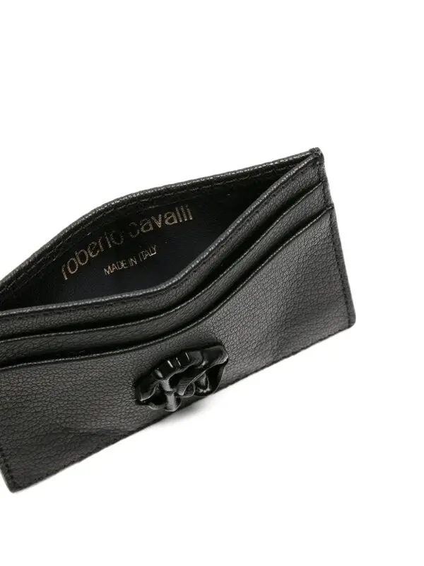 Roberto Cavalli Rc-plaque Leather Cardholder