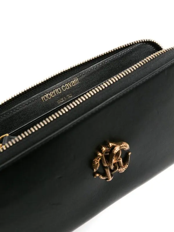 Roberto Cavalli Monogram-plaque Leather Wallet