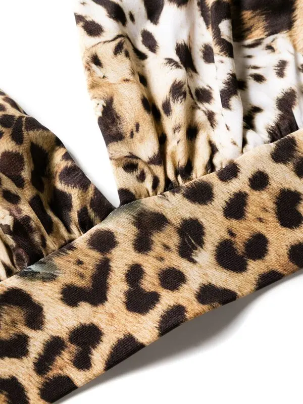 Roberto Cavalli Jaguar Skin-print Bikini Top