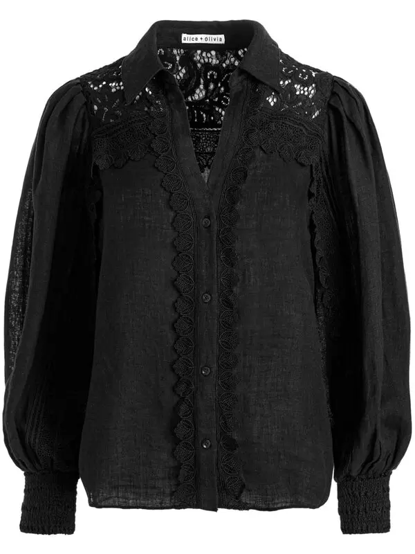 Alice + Olivia Venty Linen Shirt