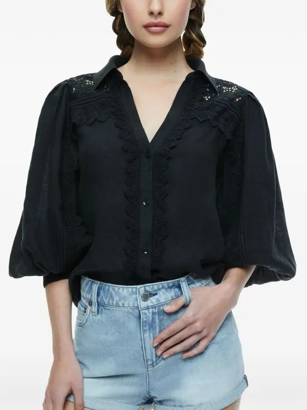 Alice + Olivia Venty Linen Shirt