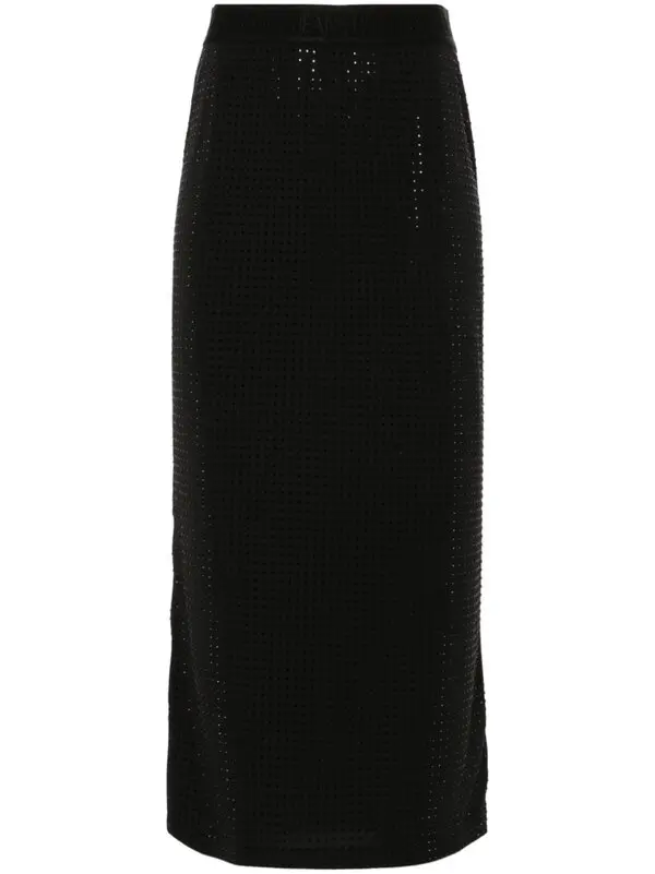 Versace Crystal-embellished Midi Skirt