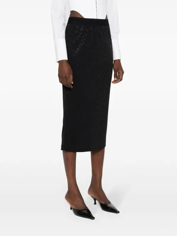 Versace Crystal-embellished Midi Skirt