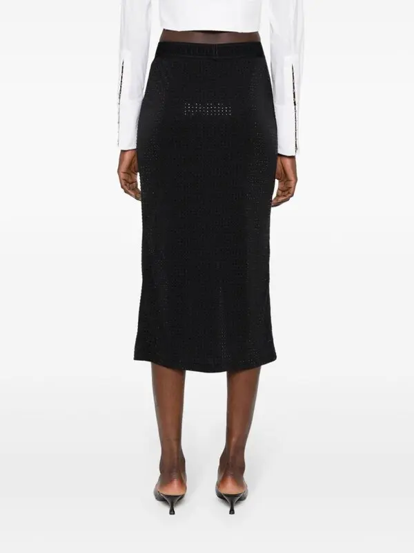 Versace Crystal-embellished Midi Skirt