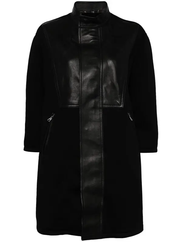 Neil Barrett Faux Leather-trimmed Coat