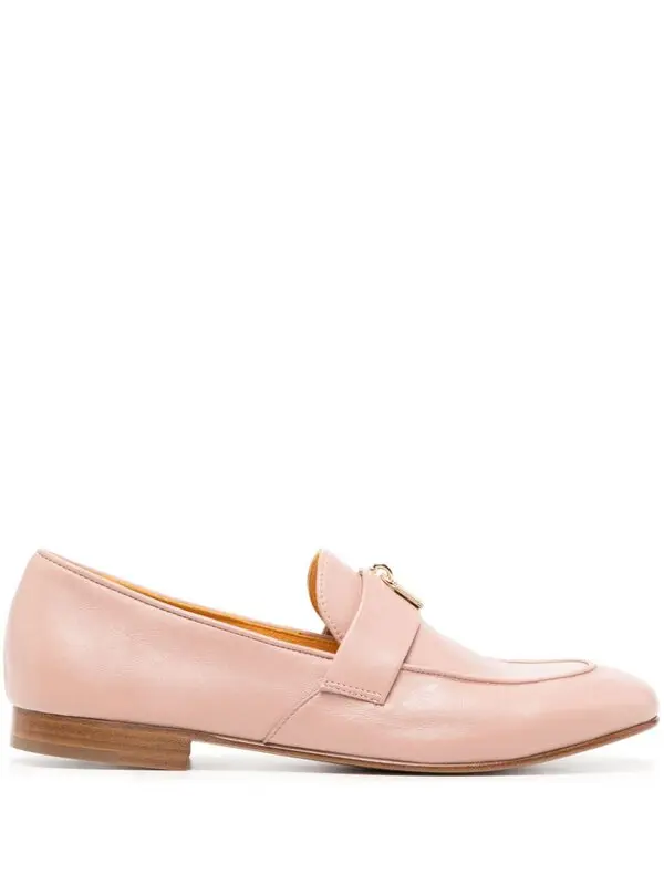 MADISON MAISON Lock Leather Loafers - Pink