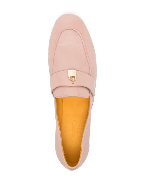 MADISON MAISON Lock Leather Loafers - Pink