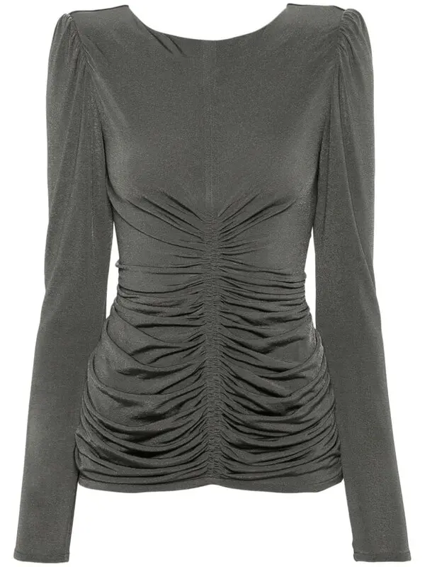 Givenchy Ruched Long-sleeve Top