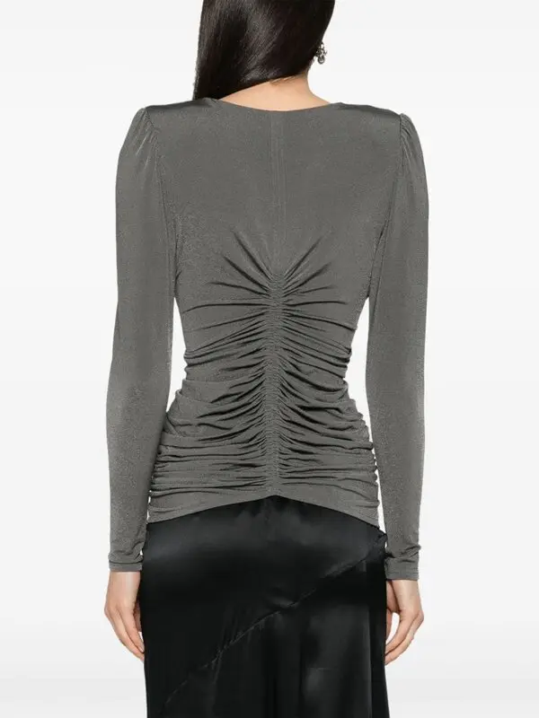Givenchy Ruched Long-sleeve Top