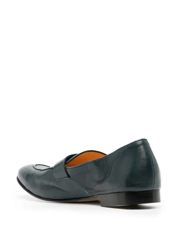 MADISON MAISON Lock Leather Loafers - Green