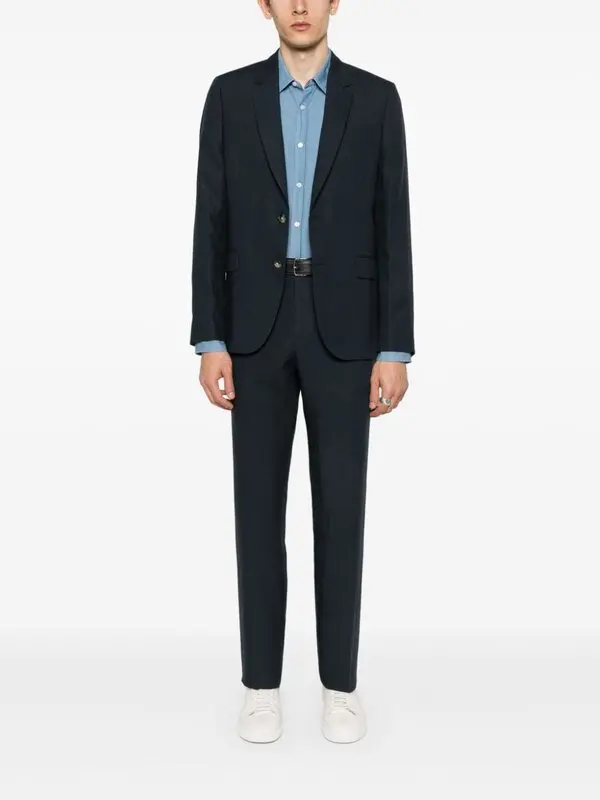 Paul Smith Single-breasted Linen Suit - Blue