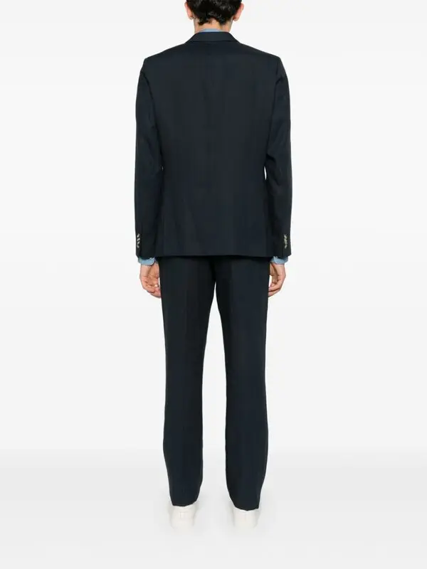 Paul Smith Single-breasted Linen Suit - Blue