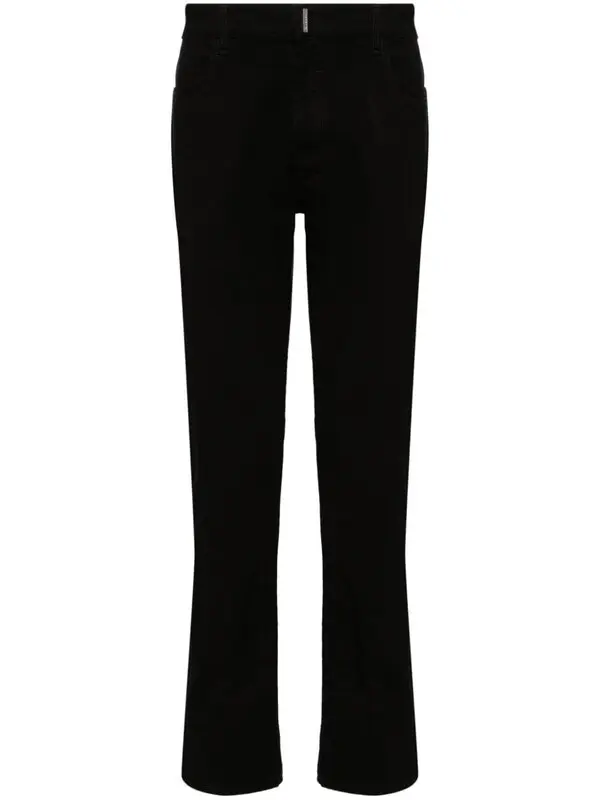 Givenchy Logo-plaque Slim-cut Jeans - Black