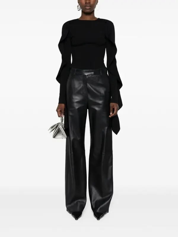 MUGLER Asymmetric Knitted Top