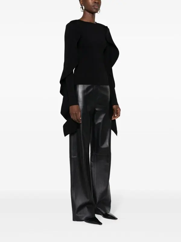 MUGLER Asymmetric Knitted Top
