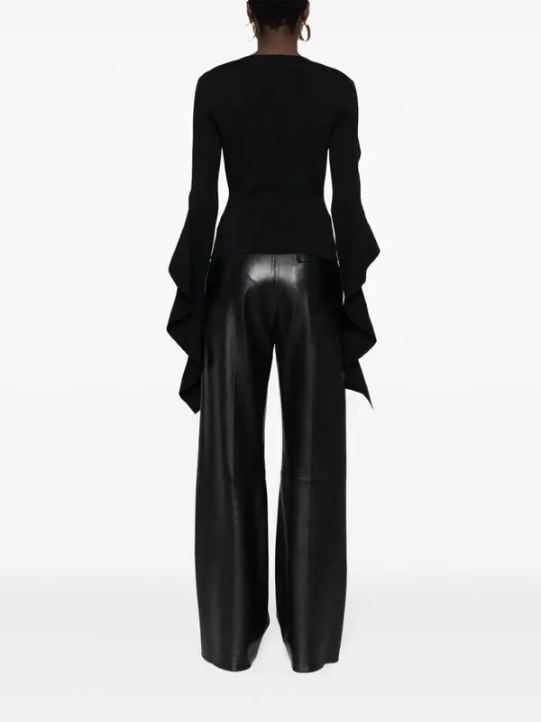 MUGLER Asymmetric Knitted Top