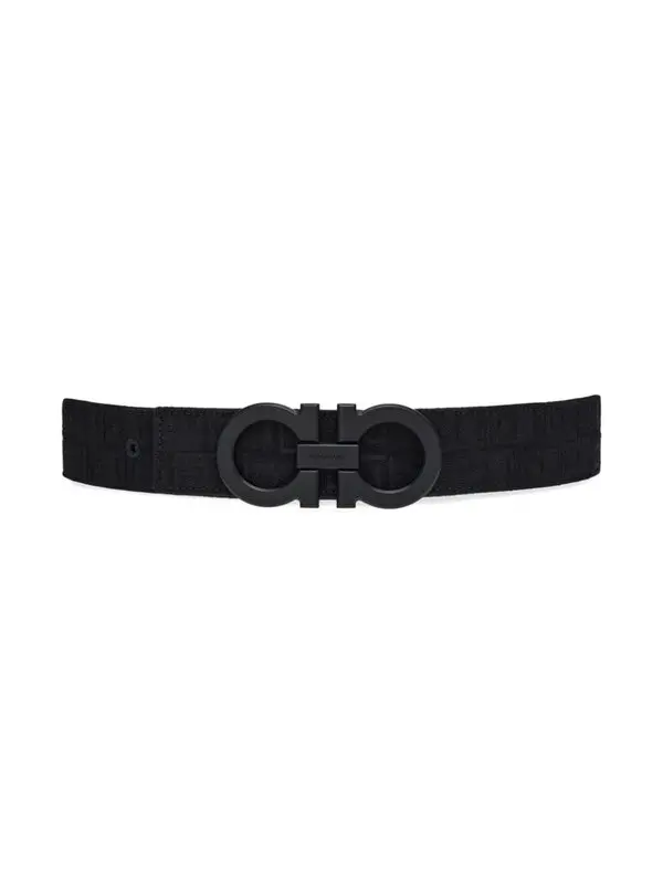 FERRAGAMO Gancini Reversible Belt - Black
