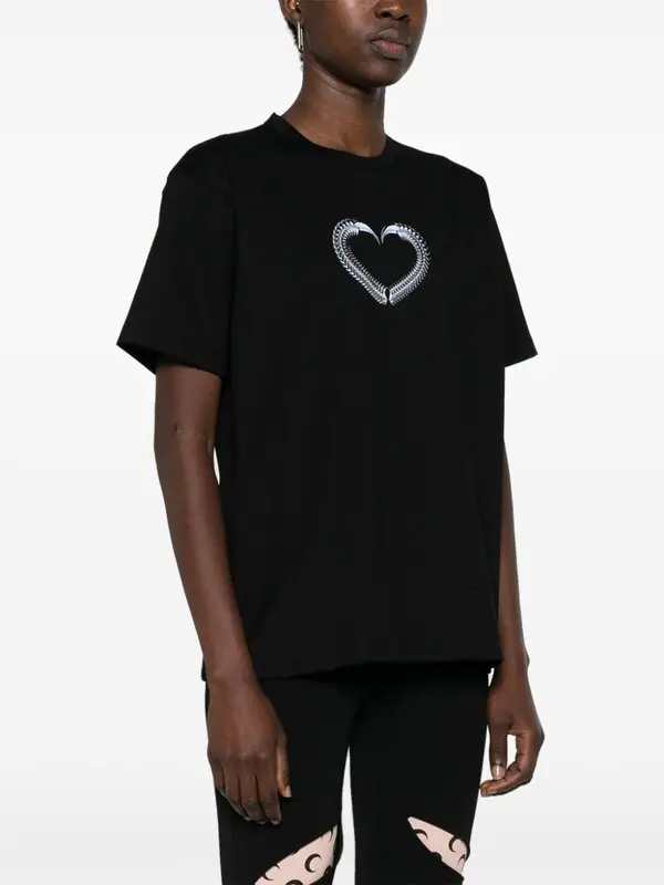 Junya Watanabe Graphic-heart Print T-shirt
