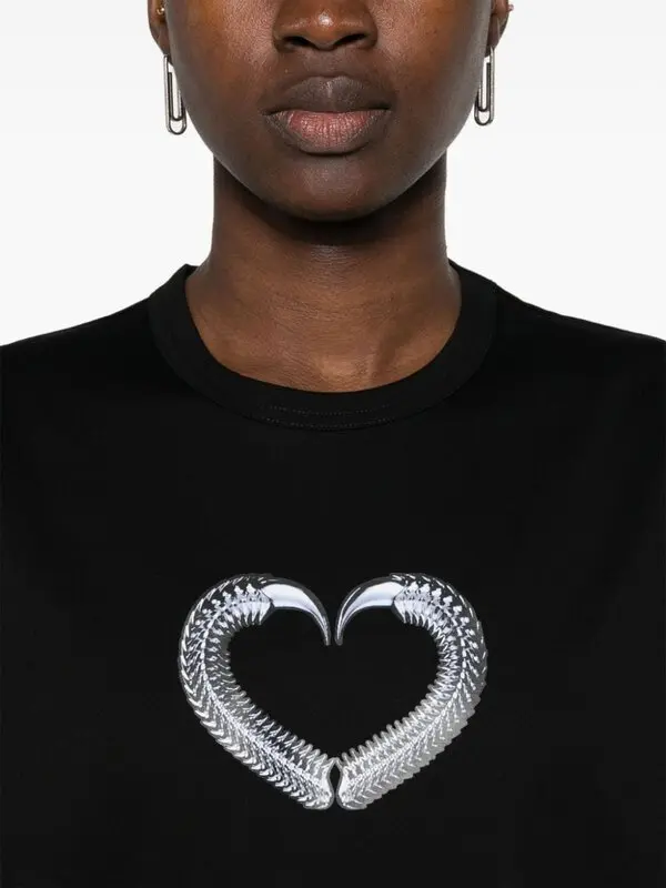 Junya Watanabe Graphic-heart Print T-shirt