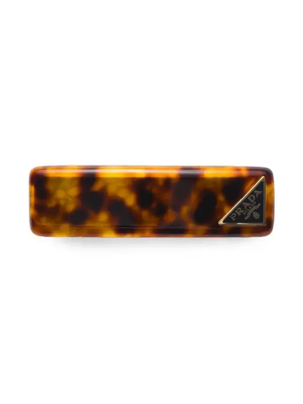 Prada Tortoiseshell-effect Hair Clip - Brown
