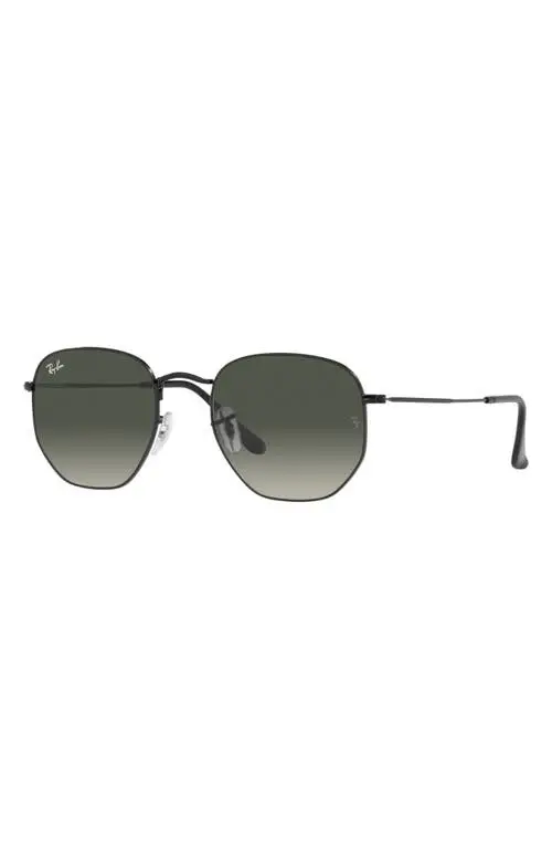 Ray-ban 51mm Octagon Sunglasses - Black/ Grey Gradient