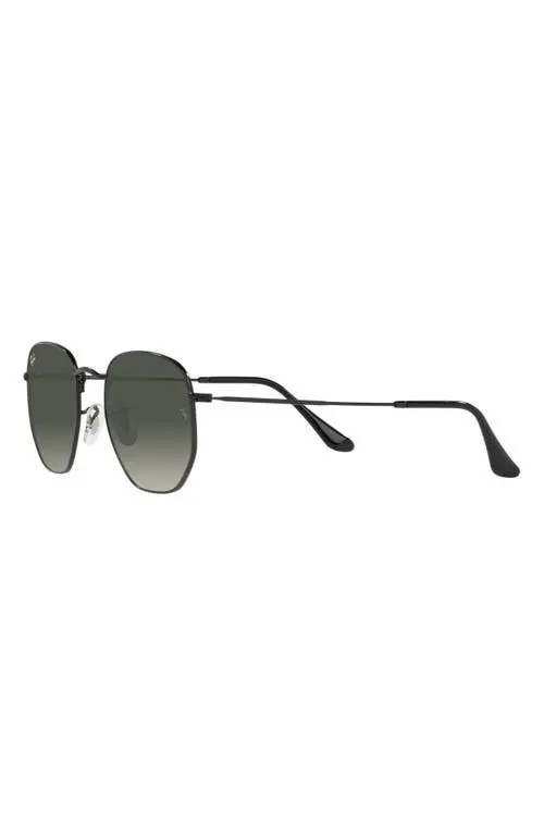 Ray-ban 51mm Octagon Sunglasses - Black/ Grey Gradient