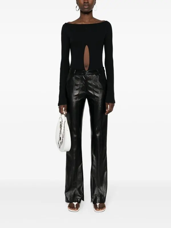 COURREGES Cut-out Bodysuit - Black
