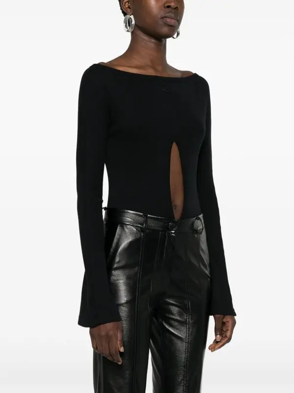 COURREGES Cut-out Bodysuit - Black