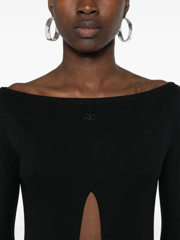 COURREGES Cut-out Bodysuit - Black