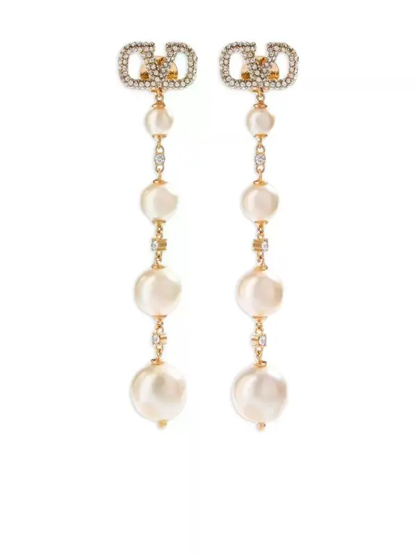 Valentino Garavani Vlogo Signature Drop Earrings - Gold