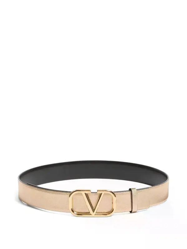 Valentino Garavani Vlogo Signature Reversible Belt - Gold