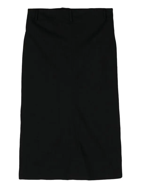 Yohji Yamamoto Side-slit Denim Maxi Skirt