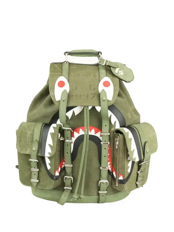 Readymade X A Bathing Ape® Buckled Canvas Backpack - Green
