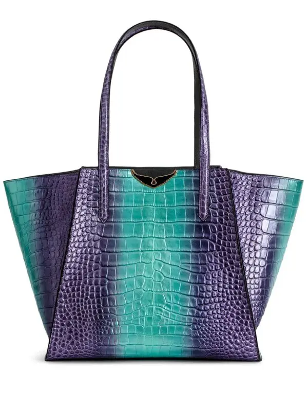 Zadig&Voltaire Embossed Leather Tote Bag