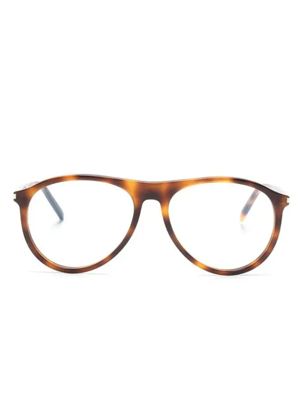 Saint Laurent Tortoiseshell Pilot Sunglasses - Brown