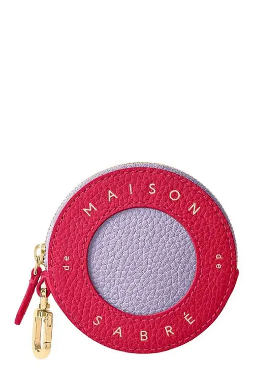 MAISON DE SABRE Leather Coin Purse - Fuchsia Lavender