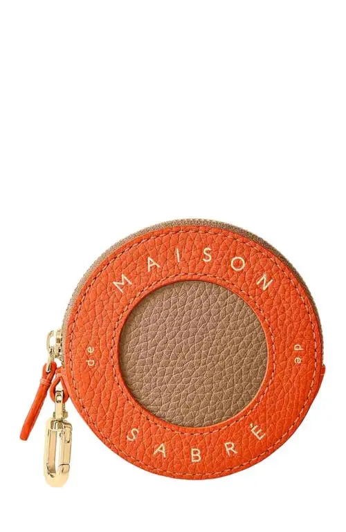MAISON DE SABRE Leather Coin Purse - Sandstone Manhattan