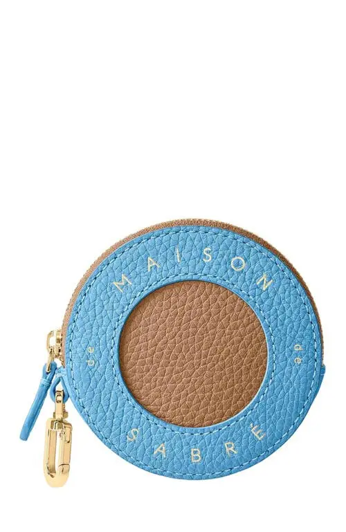 MAISON DE SABRE Leather Coin Purse - Sky Sandstone