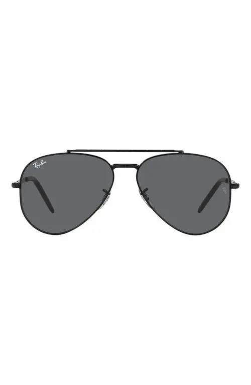 Ray-ban Aviator 58mm Sunglasses - Black/dark Grey