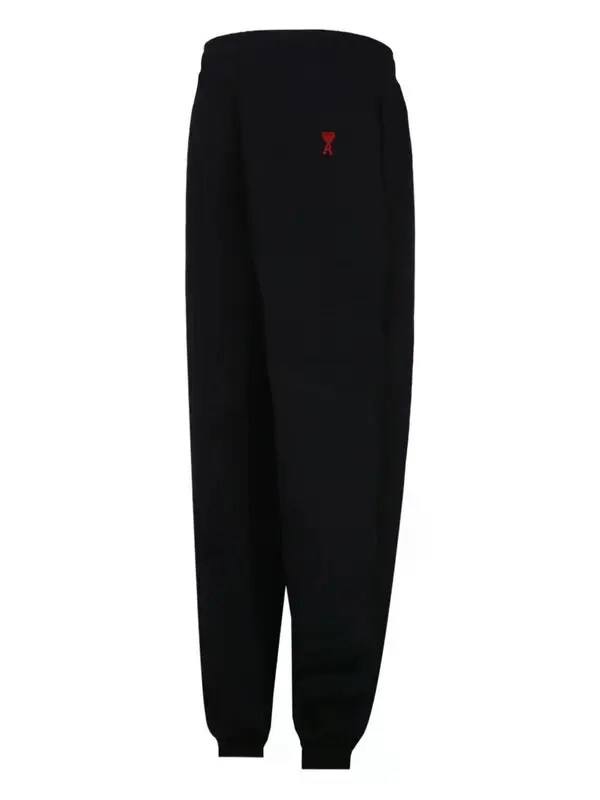 AMI Paris De Coeur Tapered Track Pants - Black