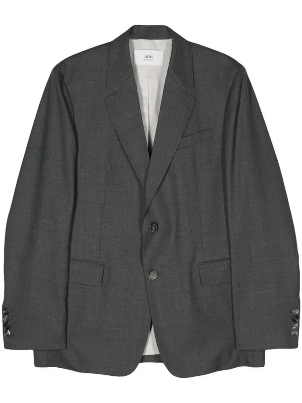Ami Virgin Wool Blazer - Grey