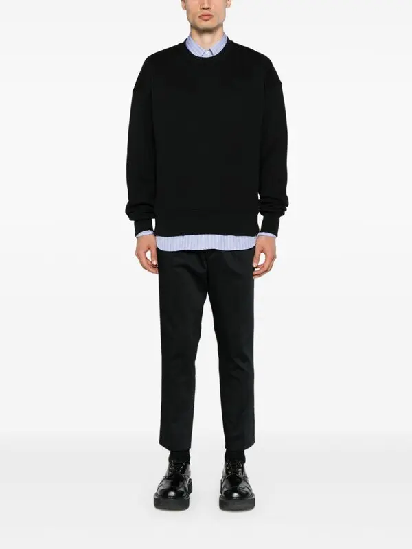 AMI Paris De Coeur-embossed Sweatshirt - Black