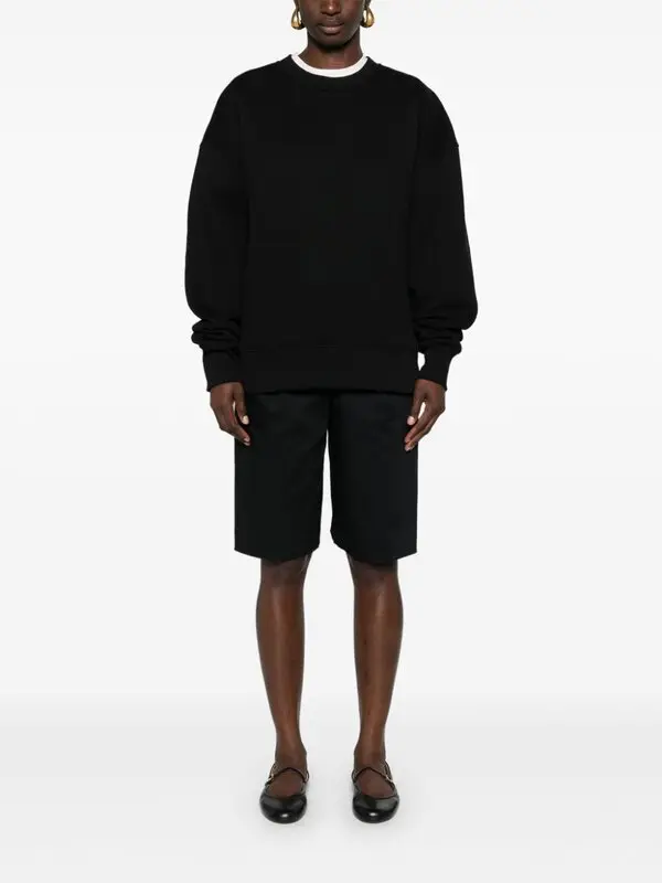 AMI Paris De Coeur-embossed Sweatshirt - Black