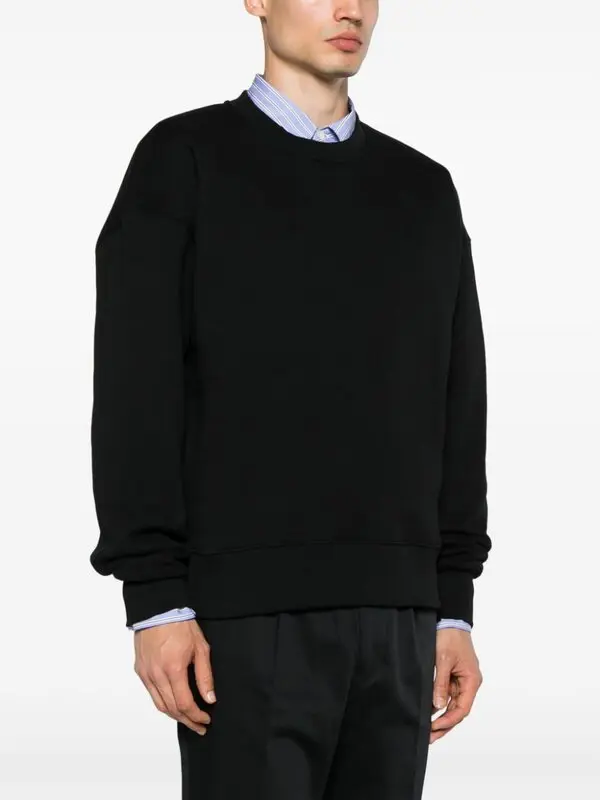 AMI Paris De Coeur-embossed Sweatshirt - Black