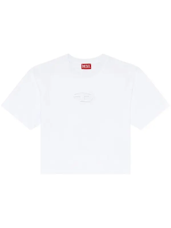 DIESEL T-buxt-crop-od Cotton T-shirt - White