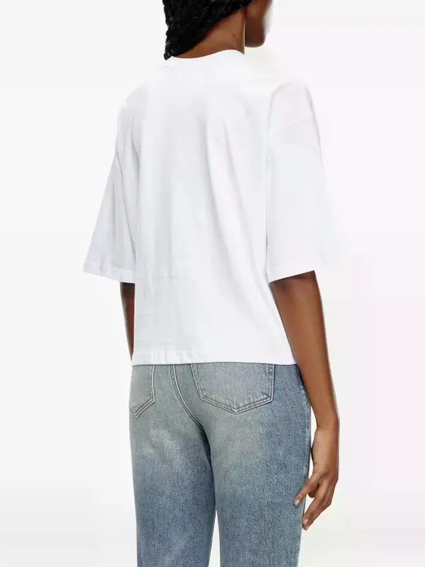 DIESEL® T-buxt-crop-od Cotton T-shirt - White